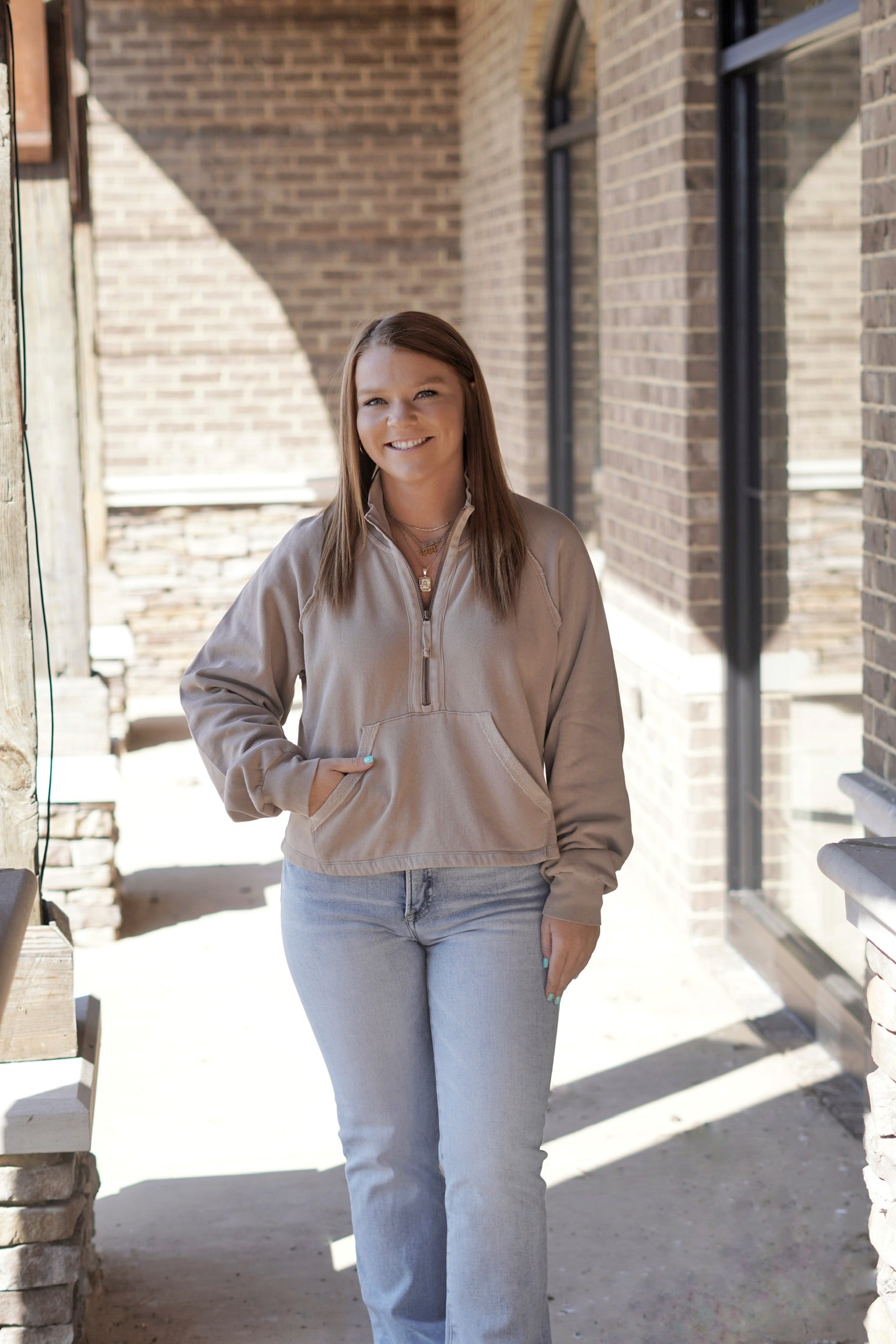 On The Run Half Zip Sweatshirt – Allie and Me Boutique