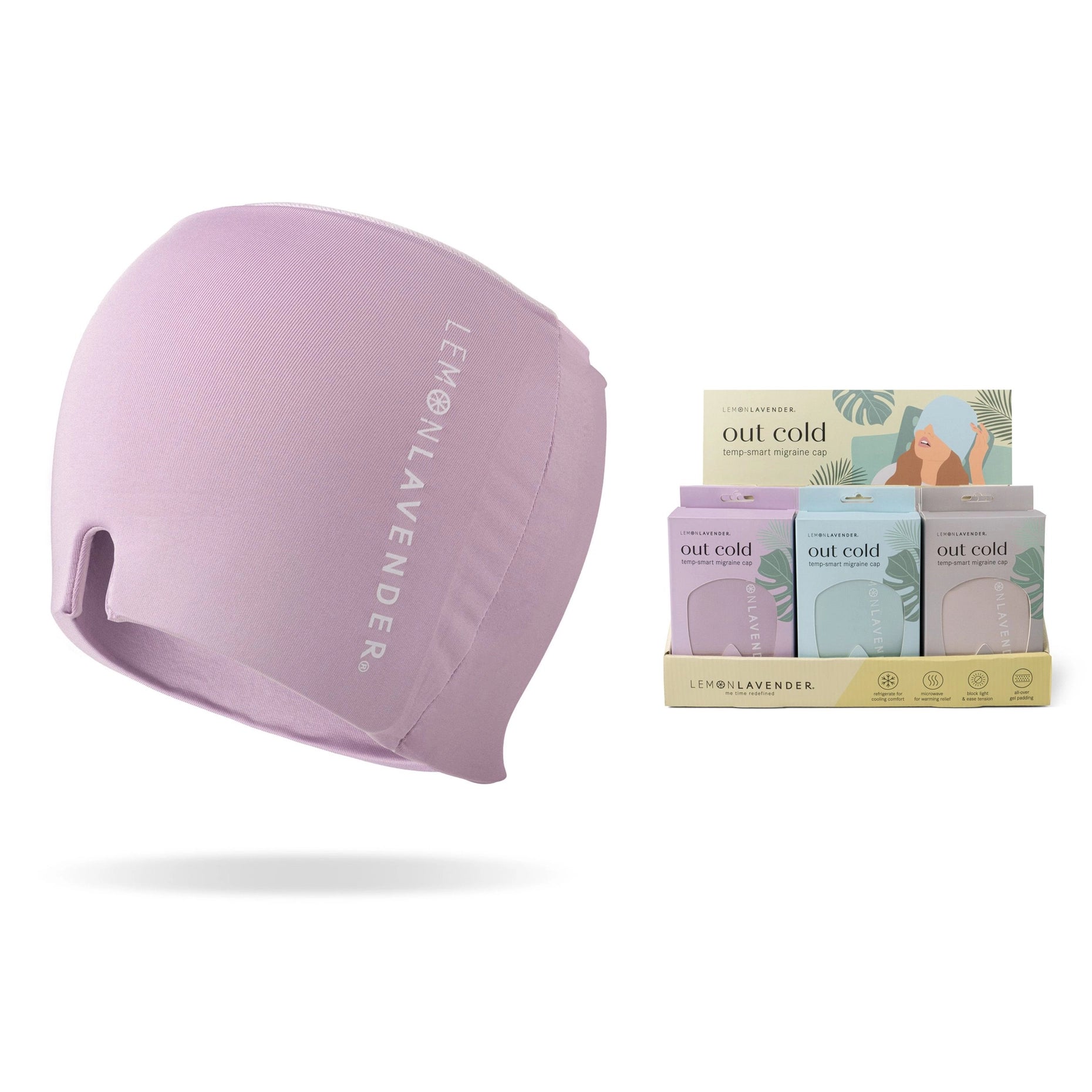 Lemon Lavender Out Cold Temp-Smart Migraine Cap – Allie and Me Boutique