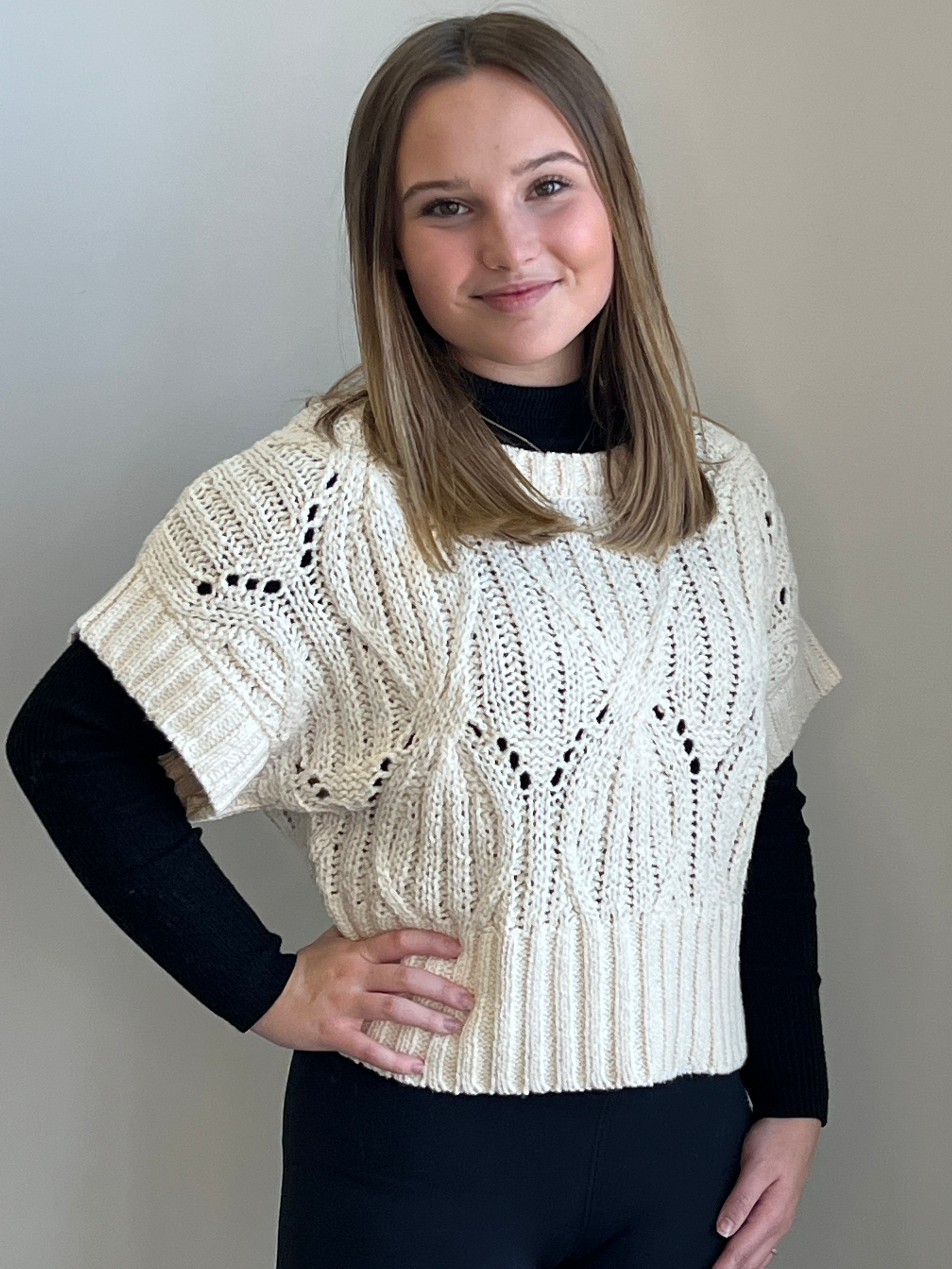 Cali Cream Crochet Top Sweater – Allie and Me Boutique