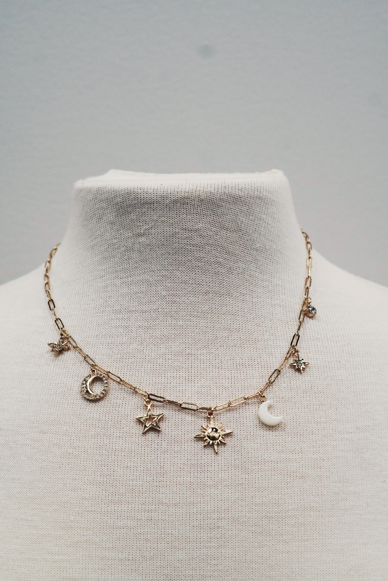 Sun, Star, and Moon Charm Chain Link Necklace – Allie and Me Boutique